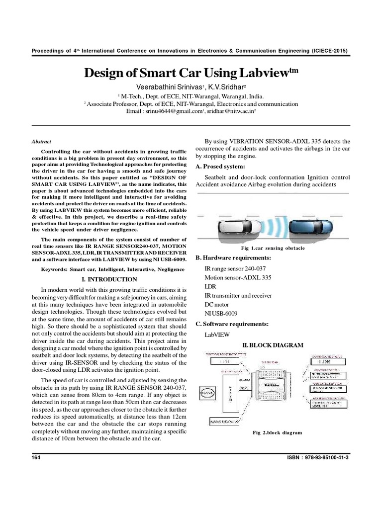 Design of Smart Car Using Labview | PDF | Electromagnetism | Electrical ...