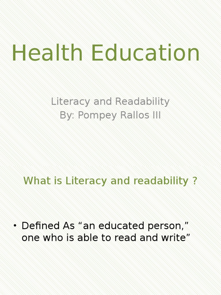 Understanding Literacy and Readability | PDF | Literacy | Cognitive Science
