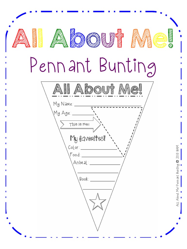 All About Me Pennant Bunting | PDF