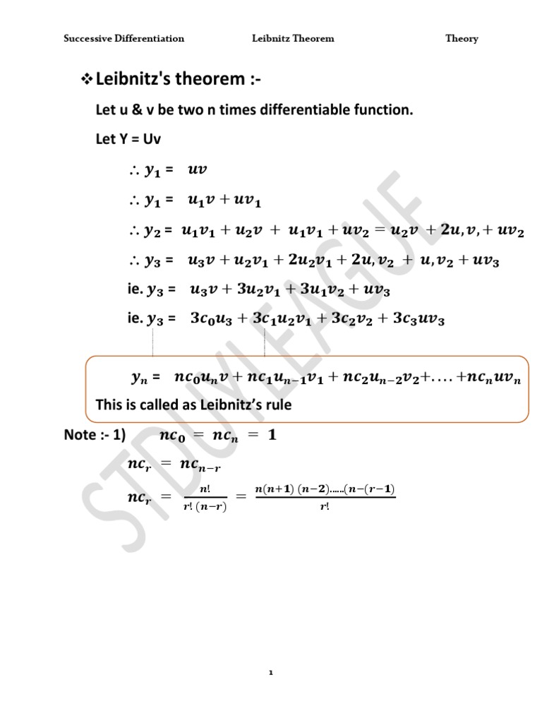 2.leibnitz Theorem | PDF