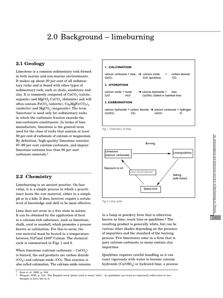 Limestone Burning PDF | PDF | Carbonate | Calcium