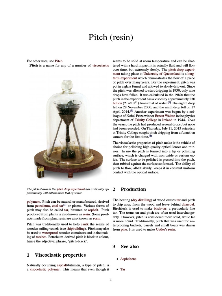 Pitch (resin).pdf | Amorphous Solid | Materials
