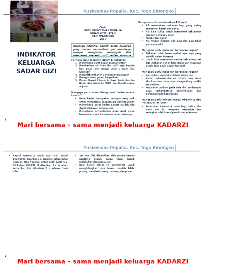 Leaflet KADARZI | PDF