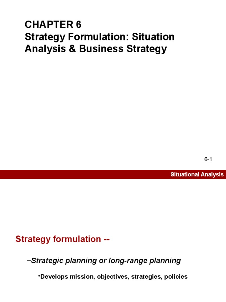 Strategic Situation Analysis Framework | PDF | Competitive Advantage ...