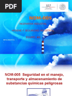 Seguridad en Sustancias Químicas NOM-005 | PDF | Ventilación (Arquitectura) | Incendios