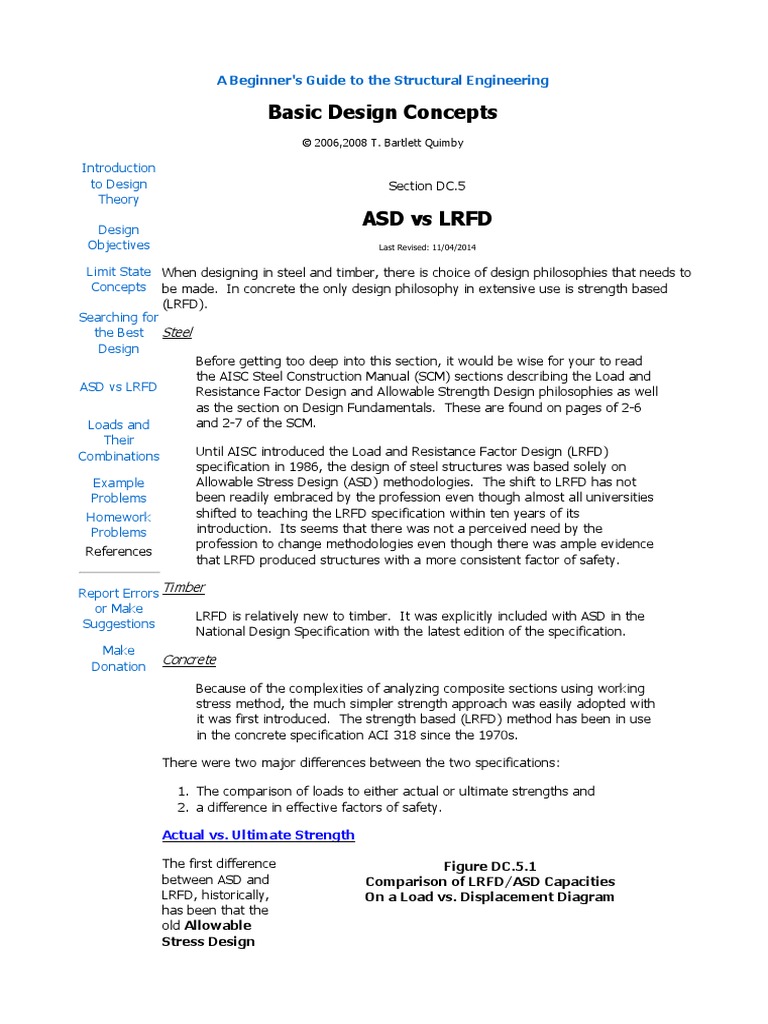 ASD Vs LRFD | PDF | Strength Of Materials | Structural Load
