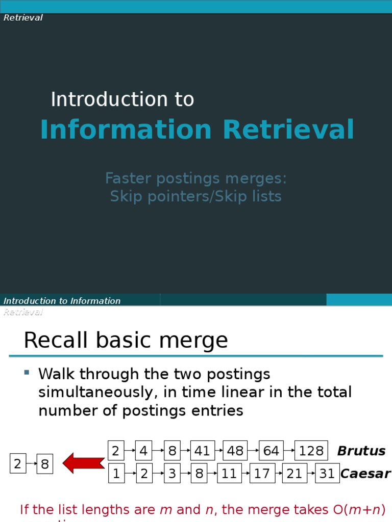 Lecture 3-Skip Pointers and Phrase Queries | PDF | Search Engine ...