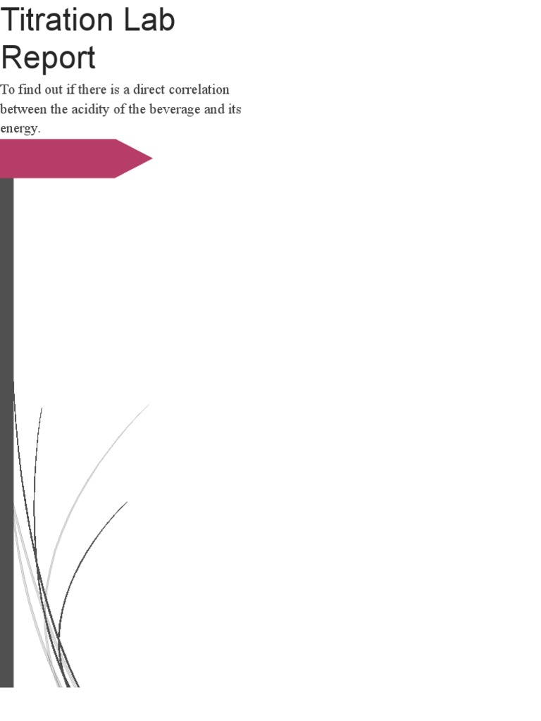 Titration Lab Report MYP Chemistry | PDF | Titration | Chemistry