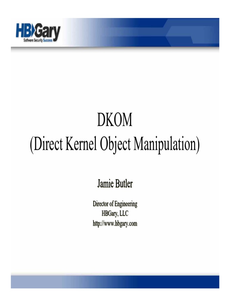Direct Kernel Object Manipulation | PDF | Thread (Computing) | Kernel (Operating System)