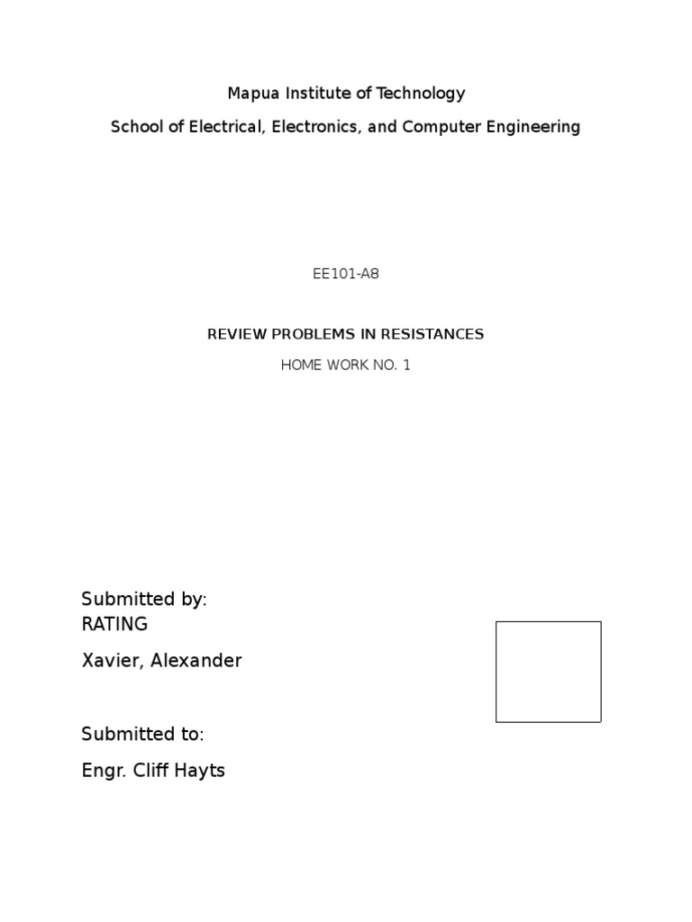 EE101 HW Format | PDF