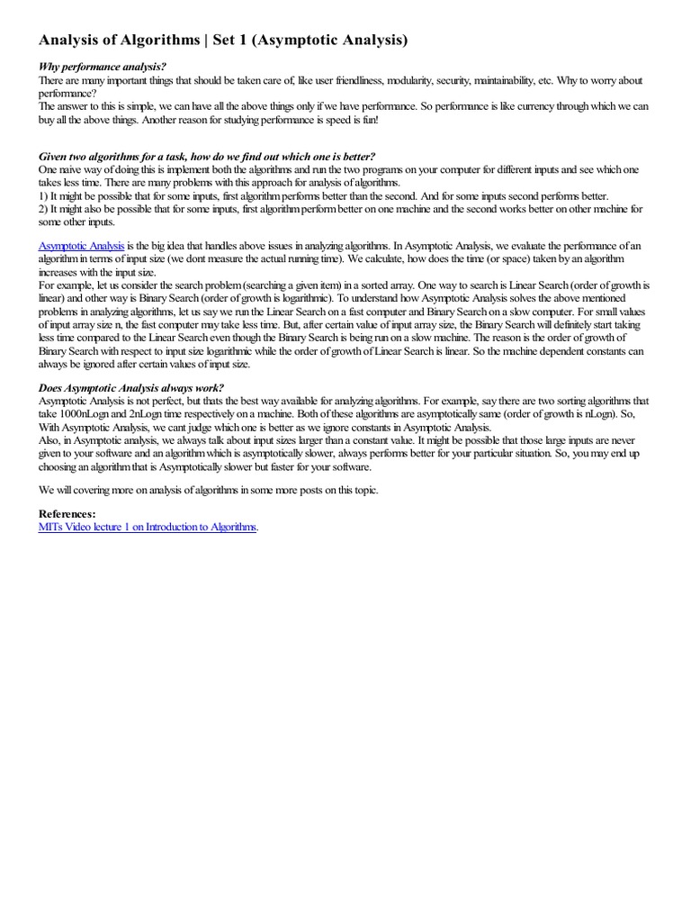 Algorithm Pdf Time Complexity Computational Complexity Theory