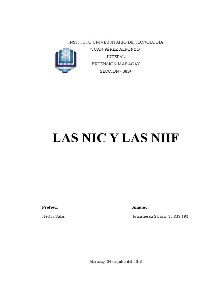 Contabilidad Nic y Niif | PDF | normas internacionales de INFORMACION ...