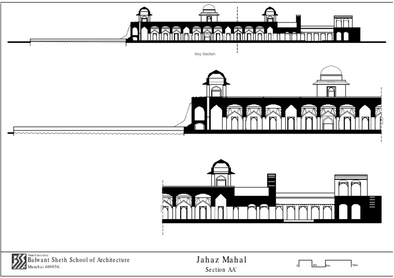 Jahaz Mahal: Balwant Sheth School of Architecture Section AA' | PDF