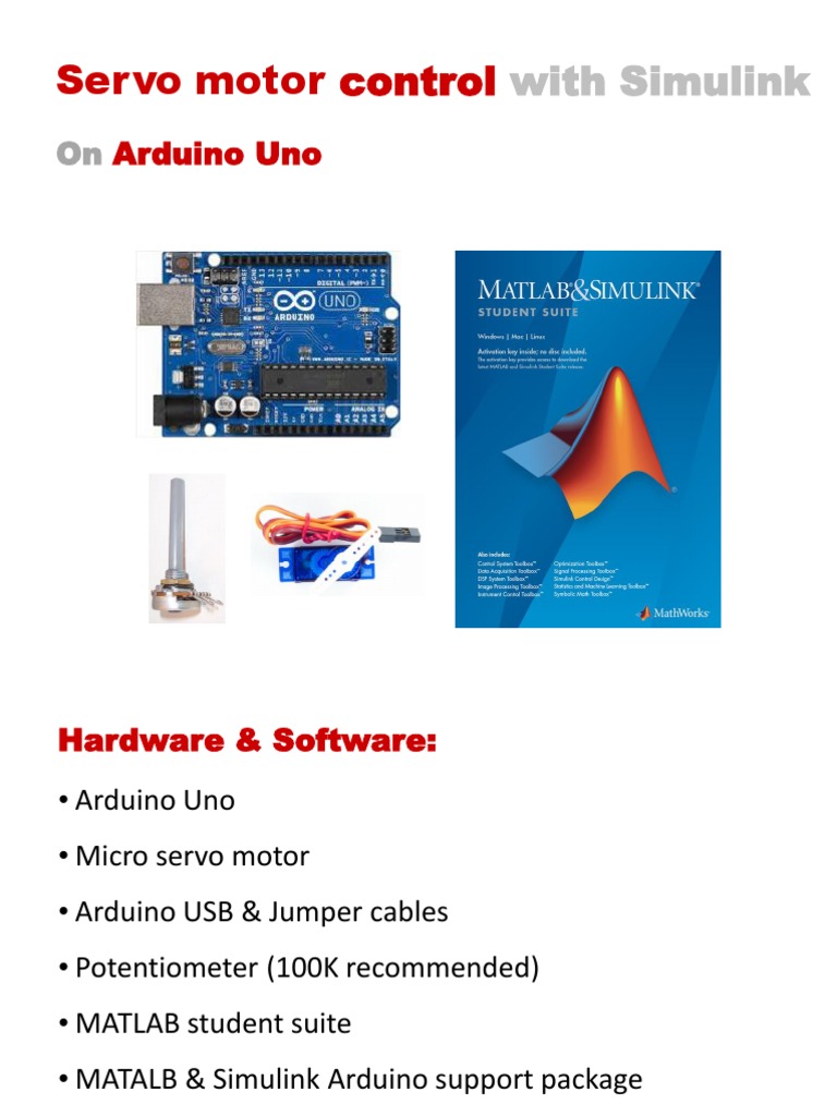Servo Motor Control With Simulink On Arduino Uno | PDF | Business