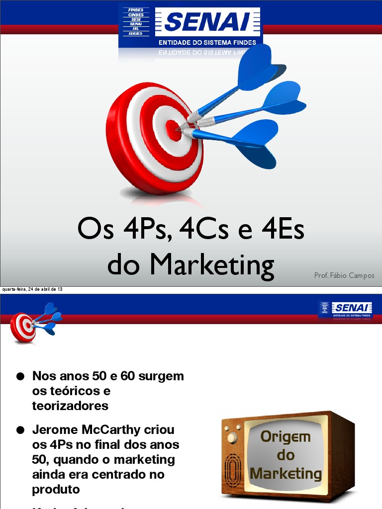 Os 4ps 4cs e 4es Do Marketing Prof Fabio Campos | PDF | Marketing | Publicidade