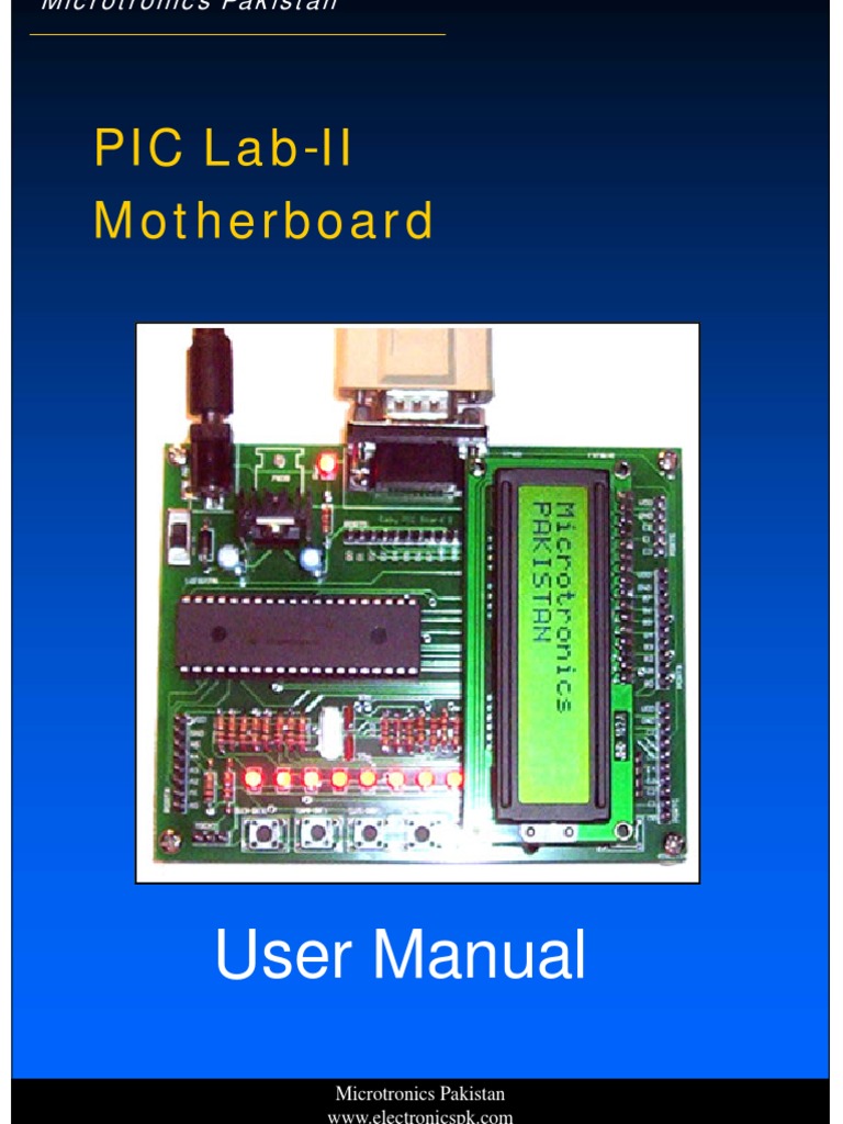 Pic Lab Ii Manual PDF | PDF | Pic Microcontroller | Microcontroller