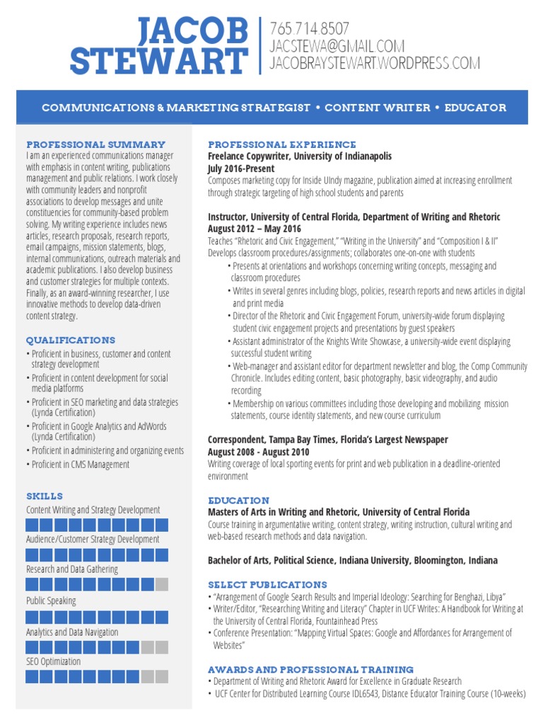 Jacob Stewart - Resume | PDF | Analytics | Rhetoric