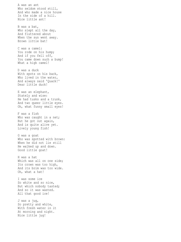 Alphabet Poem | PDF