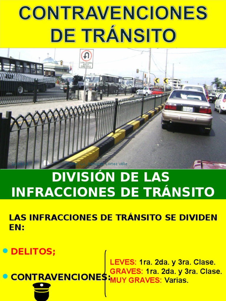 Clasificación de Contravenciones de Tránsito | PDF | Licencia de ...