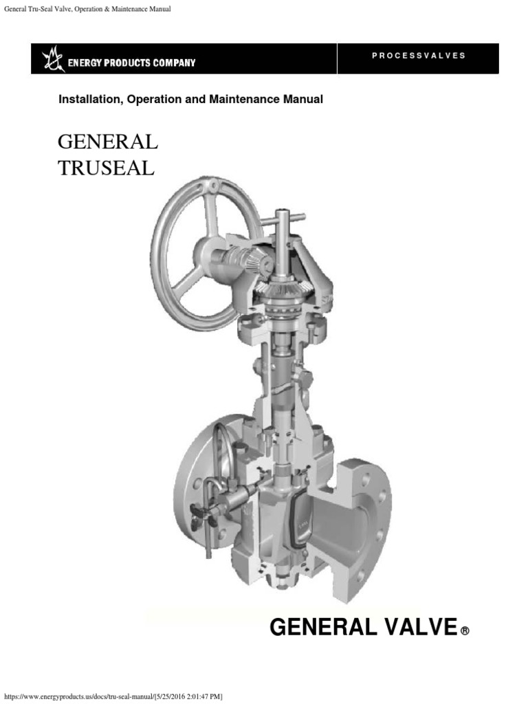 General Tru-Seal Valve Operation & Maintenance Manual | PDF | Valve | Screw