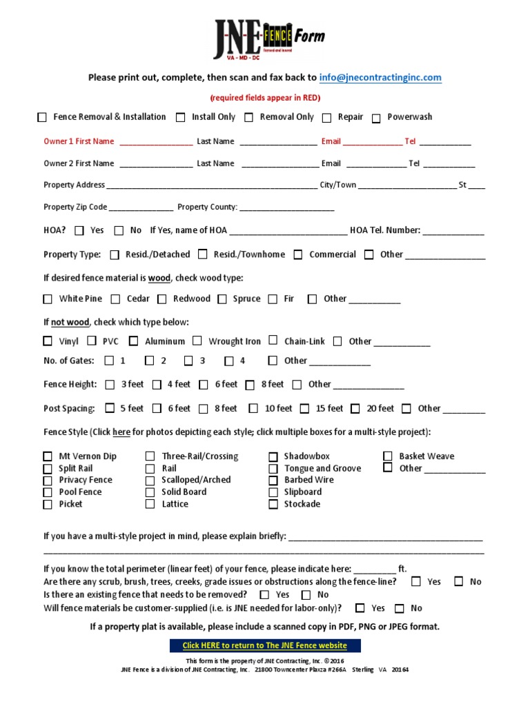 JNE Fence Form | PDF | Finance & Money Management | Technology ...
