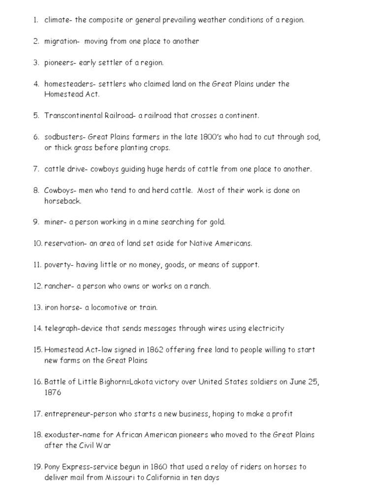 Chapter 10 Vocabulary | PDF | Travel