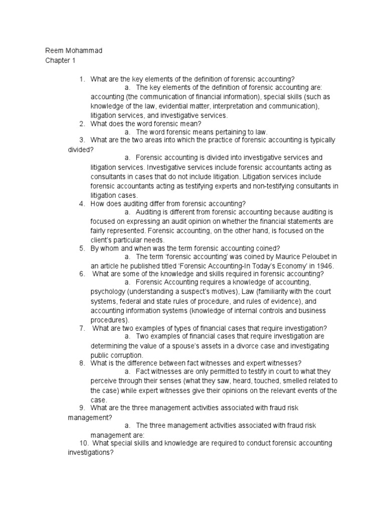 Forensic Accounting | PDF | Accounting | Witness