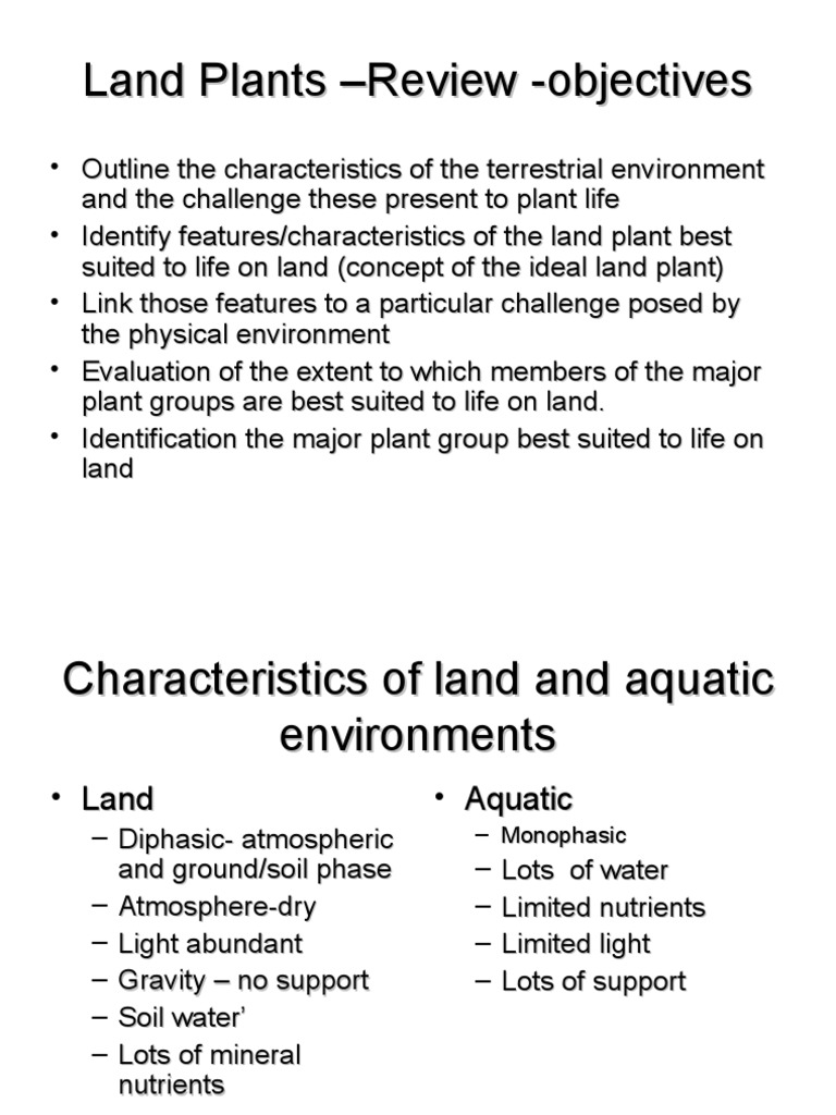 Final Lecture Land Plants Review BIOL 1065 | PDF | Fertilisation | Plants