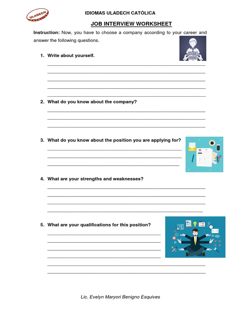 Job Interview Questions and Vocabulary | PDF