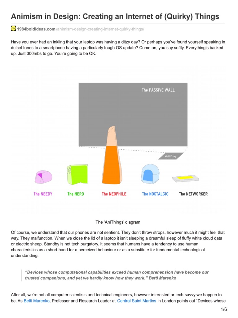 Animism in Design - Creating An Internet of Quirky Things | PDF ...