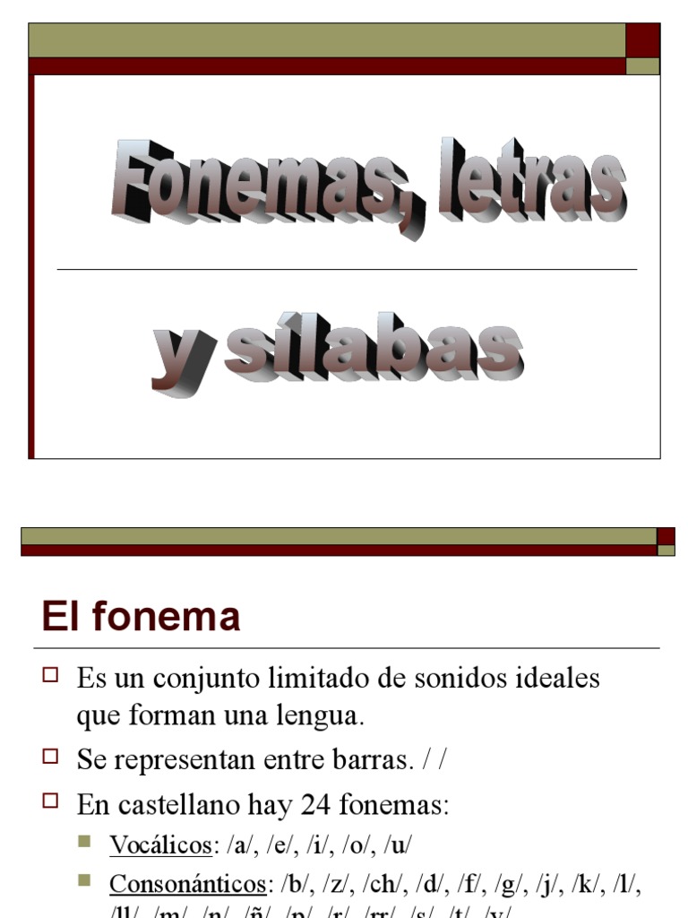 Fonemas Letras y Slabas3773 | PDF