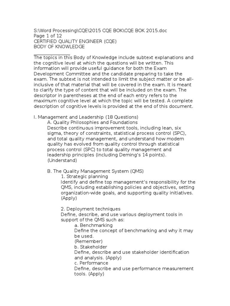 Cqe Bok | PDF | Business