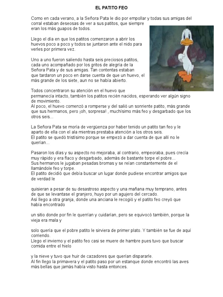 Cuento Completo del Patito Feo | PDF
