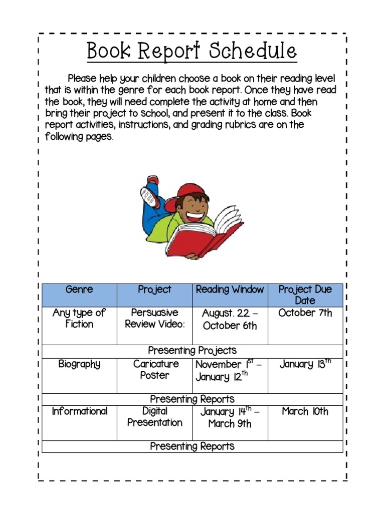 Book Report Schedule 2016-17 | PDF