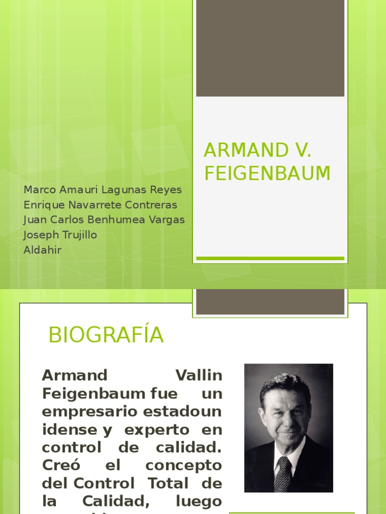 Armand V Feigenbaum | PDF | Calidad (comercial) | Economias