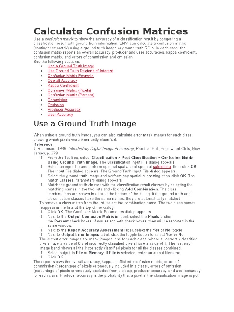 Calculate Confusion Matrices | PDF | Statistical Classification ...