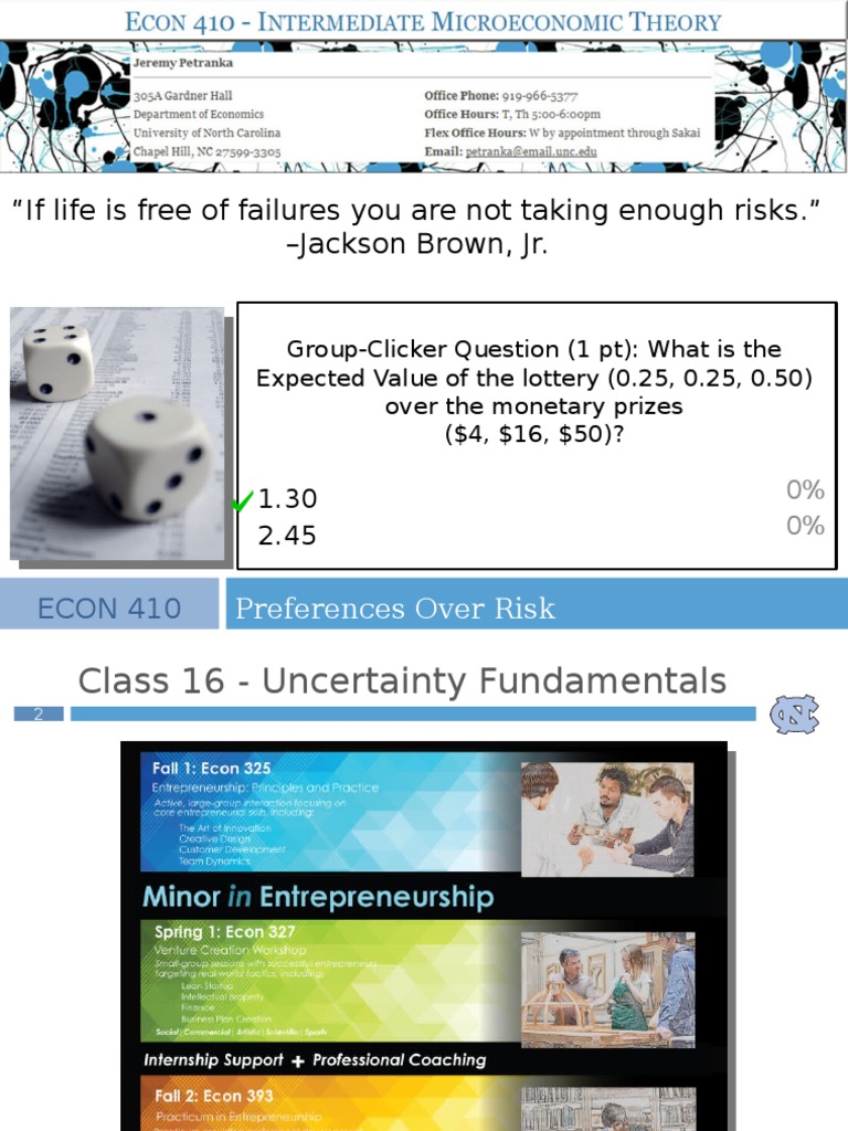 Decision Making Under Uncertainty: An Analysis of Expected Utility ...