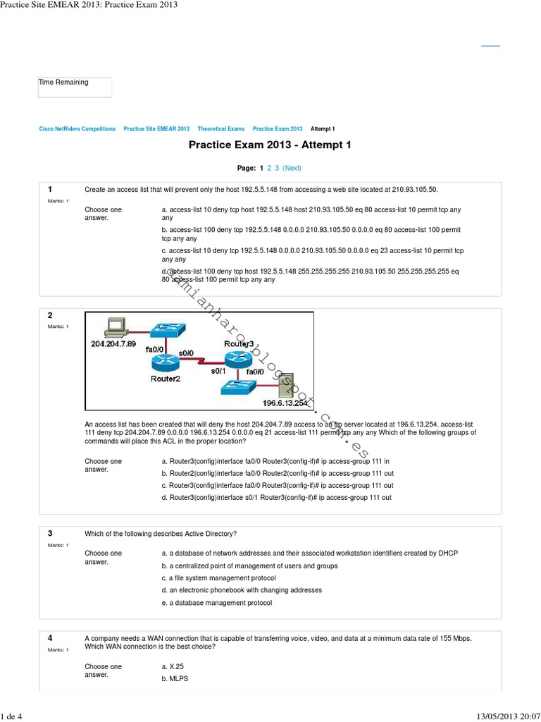 Practice Cisco NetRiders | PDF | Router (Computing) | Computer Network