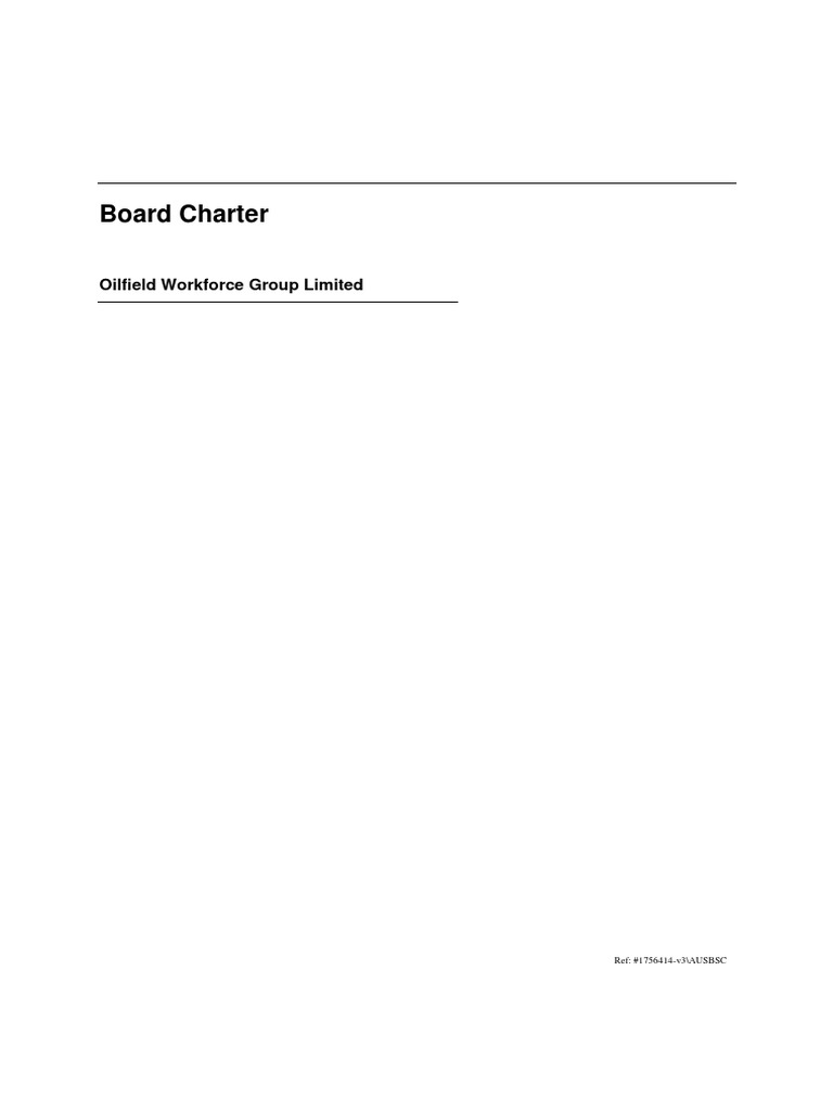 Board Charter Oilfield Group | PDF | Board Of Directors | Committee