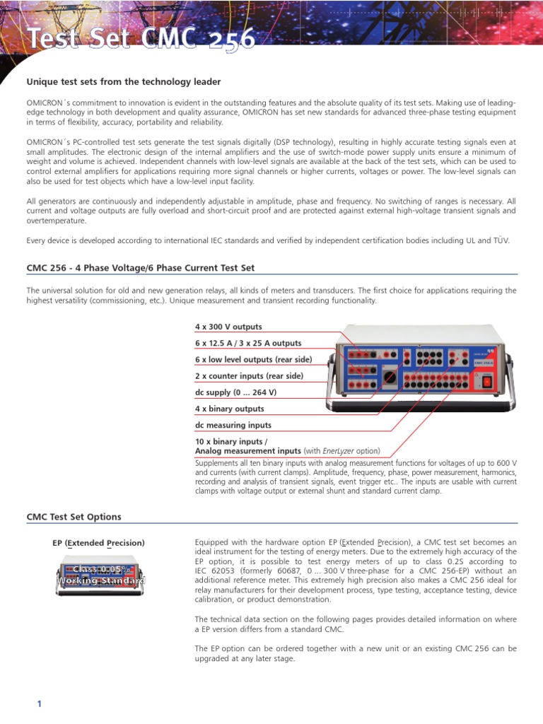 Omicron CMC 256-6 | PDF | Amplifier | Amplitude