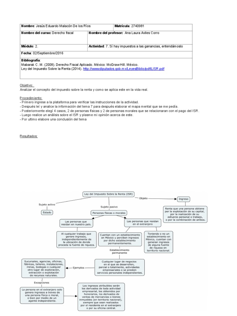 Act7 Derechofiscal | PDF | Impuesto sobre la renta | Impuestos
