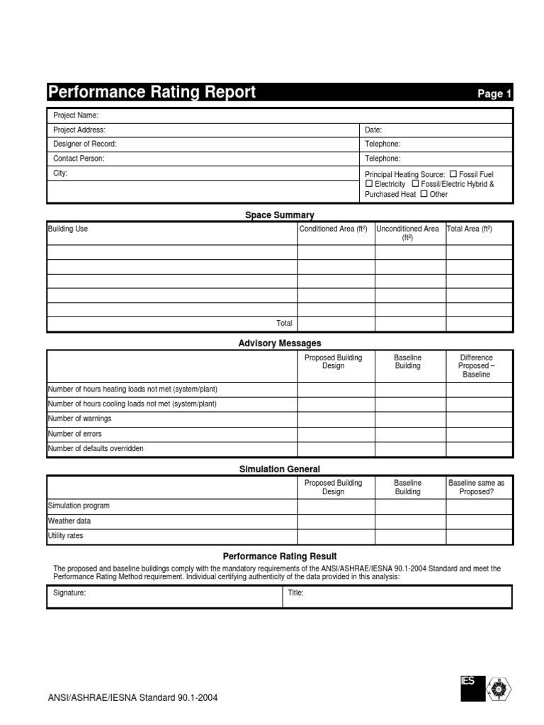 Building Performance Rating Report | PDF | Engineering Thermodynamics ...