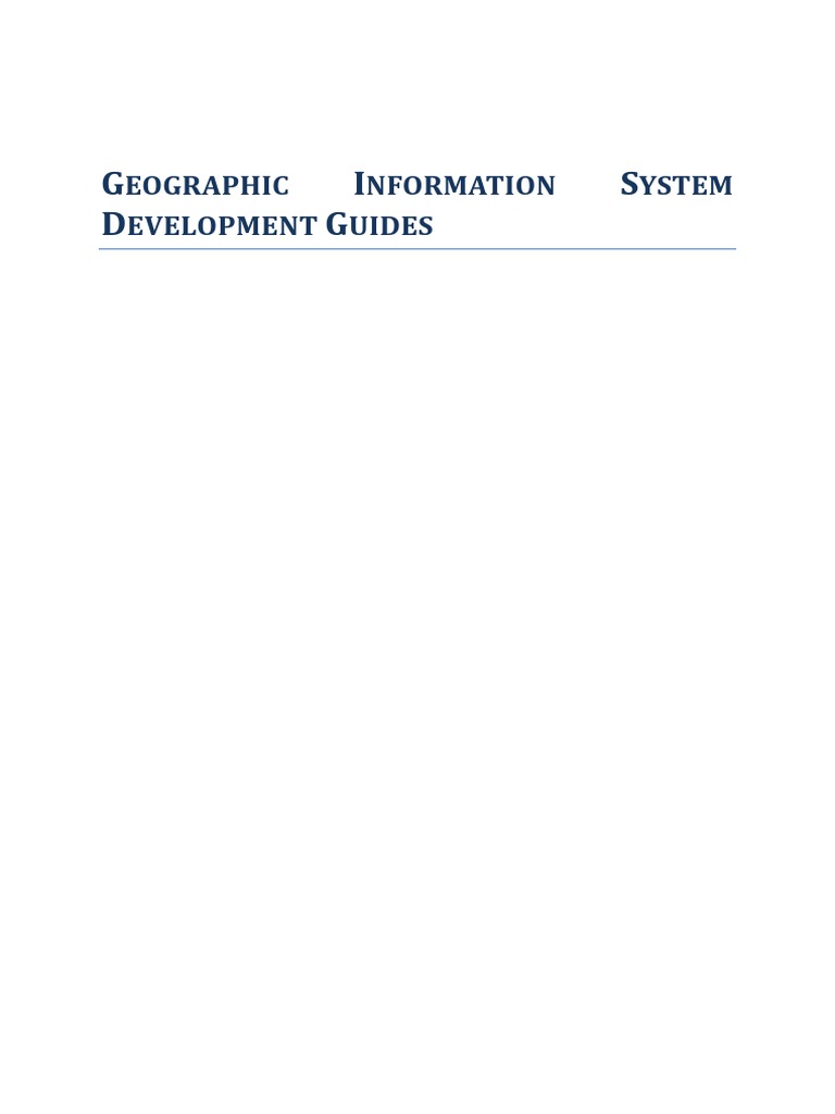 Geographic Information System Development Guides | PDF | Geographic ...
