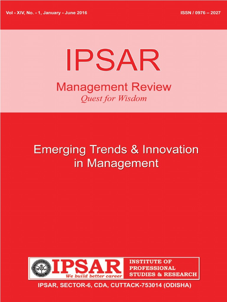 Ipsar Management Review Jan - Jun-2016 | PDF | Online Banking | Banks ...
