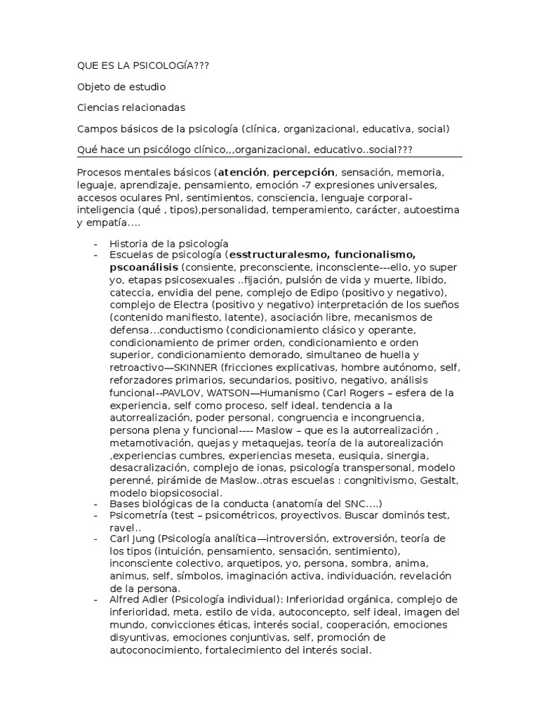 Temas de Psicología | PDF | Psicoterapia | Sicología