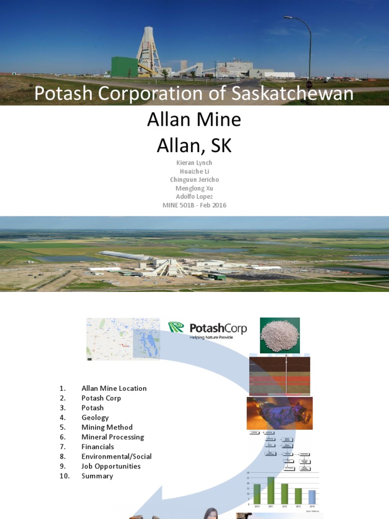 Allan Potash Mine Overview and Insights | PDF | Potash | Potassium