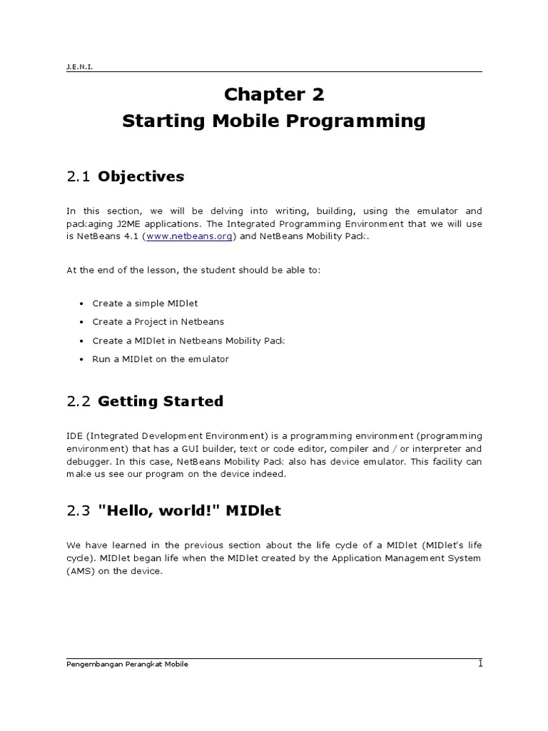 CH 02 | PDF | Net Beans | Applications & Software