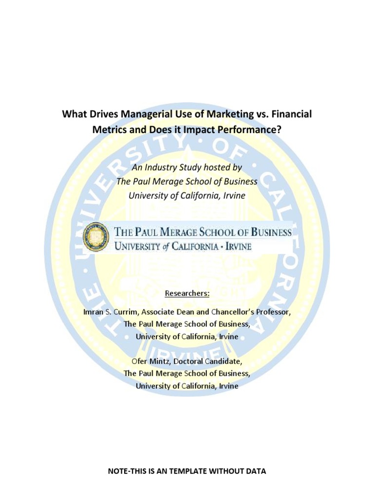 Benchmark Report Template - Irving | PDF | University Of California ...