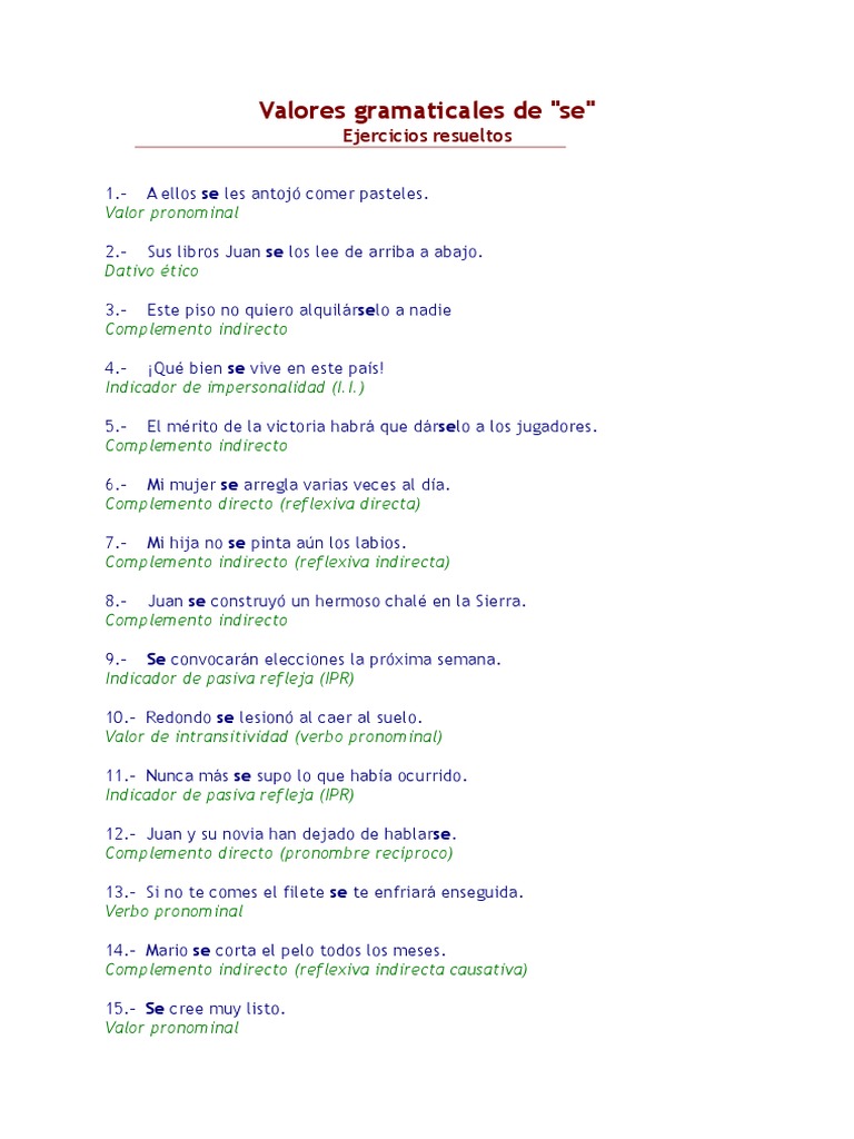 Usos de Se | PDF
