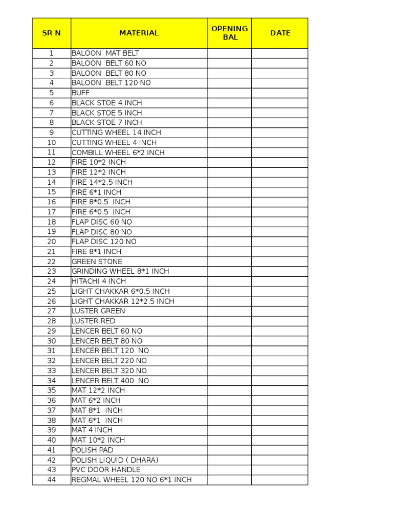 Total Materials List | PDF | Drill | Cutting